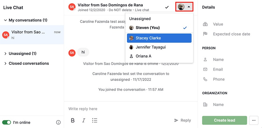Live Chat - Knowledge Base | Pipedrive
